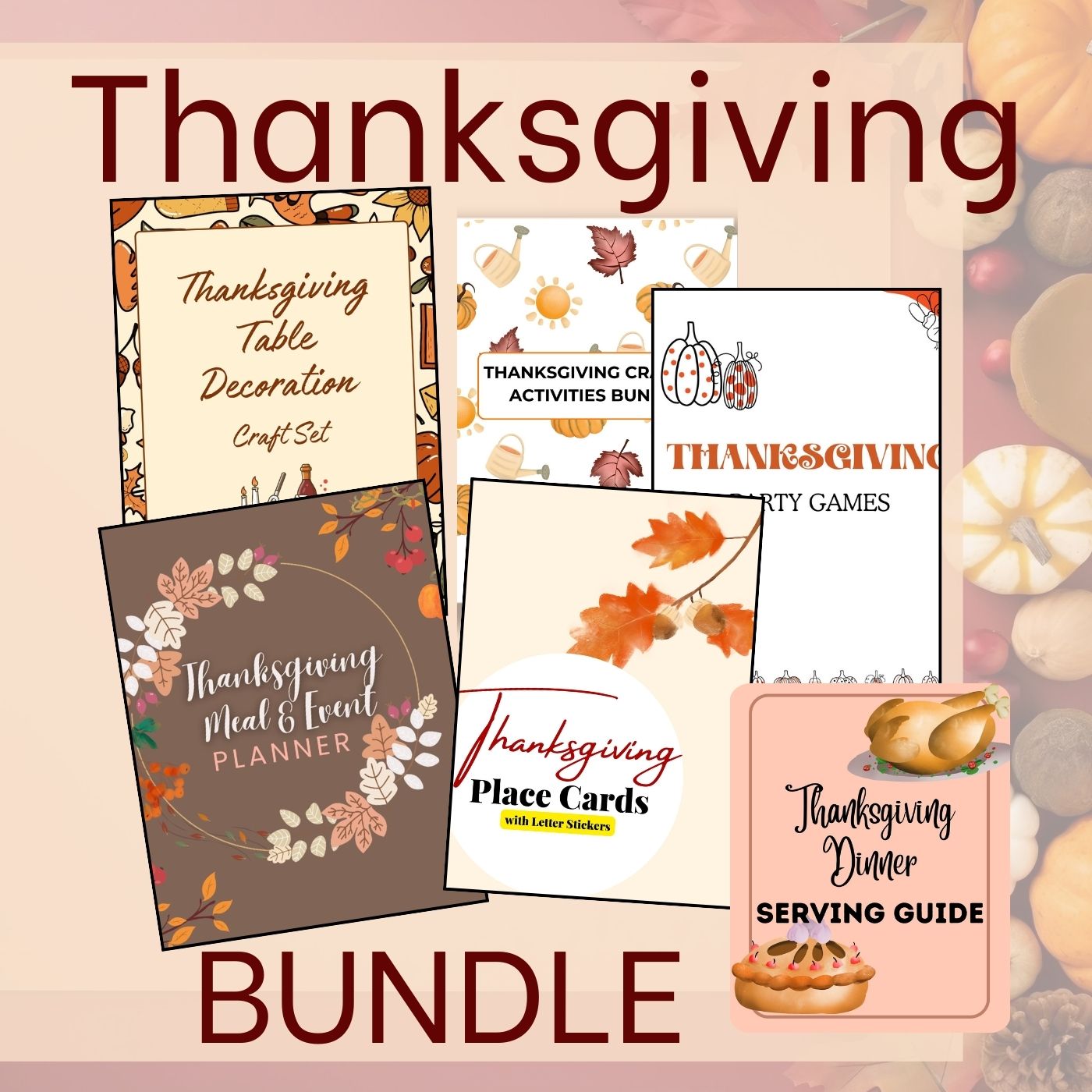 Thanksgiving Meal and Game Bundle – Gram and Me Printables