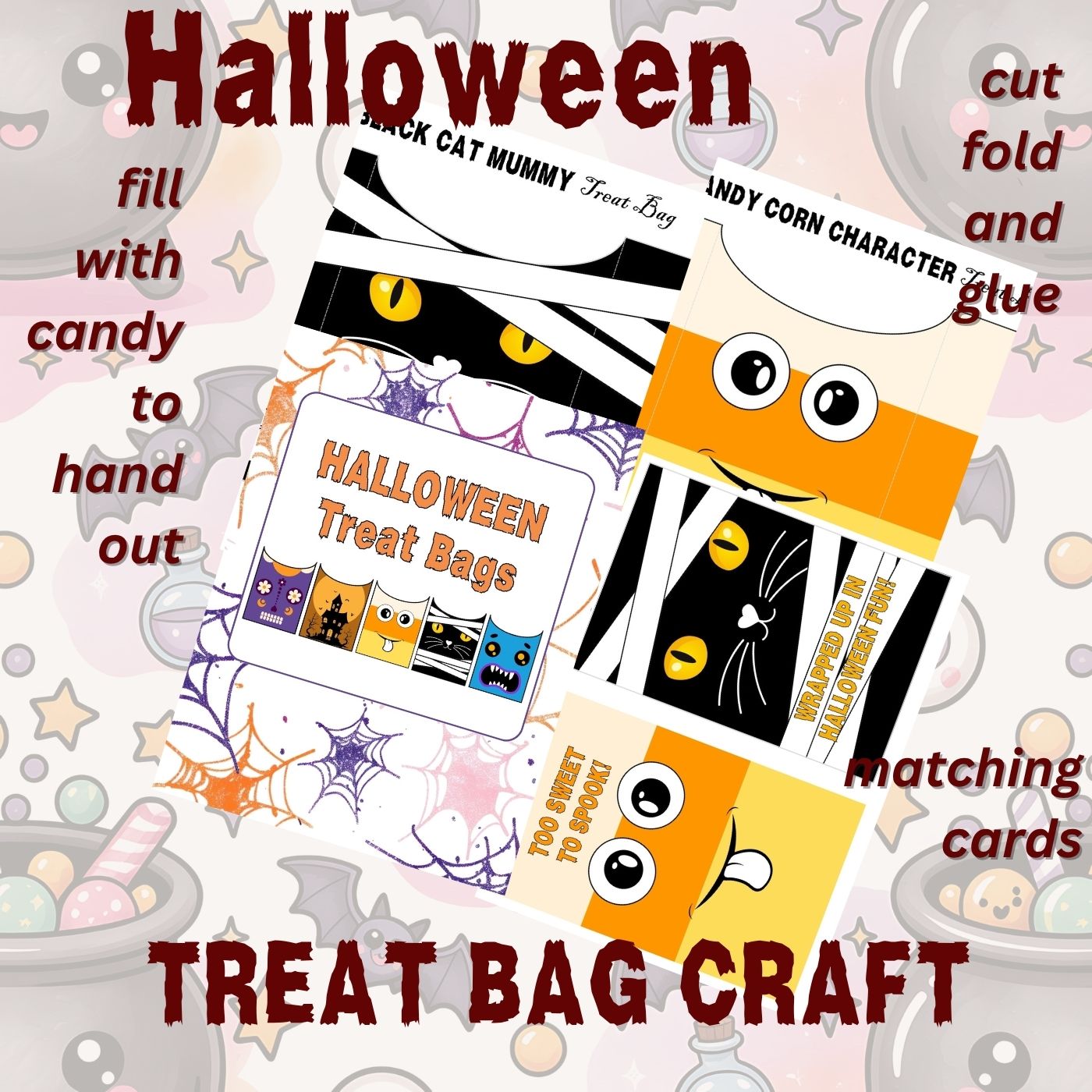 HalloweenTreat Bag Craft – Gram and Me Printables