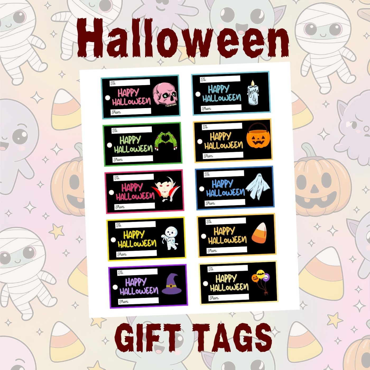 Halloween Gift Tags – Gram and Me Printables